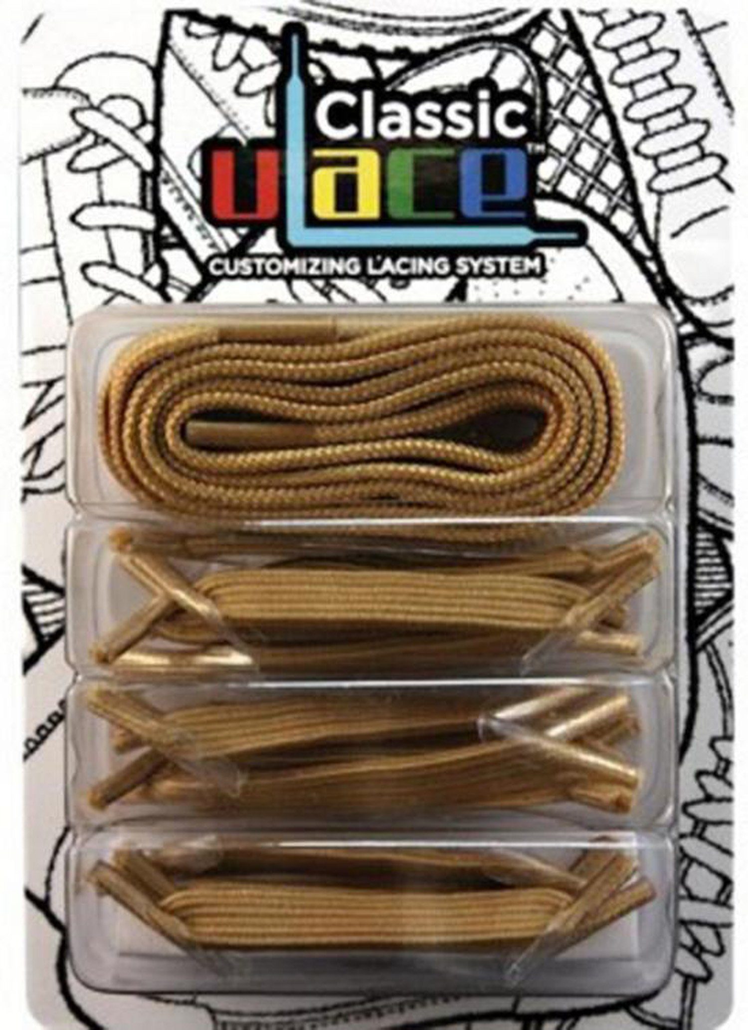 U-Laces Schnürsenkel Classic In Line 16 Stück + Senkel